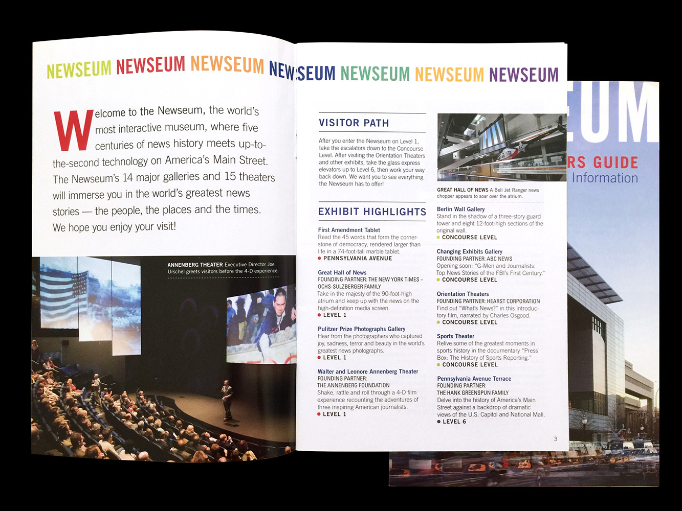 Newseum Visitors Guide - Orange Creative